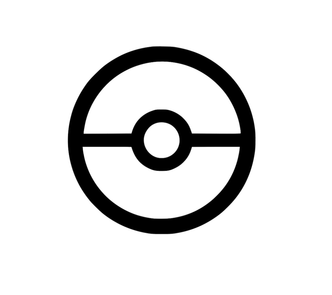 Pokemon Pokeball SVG Black and White - Etsy