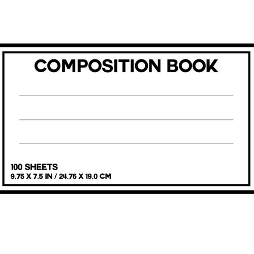 Composition Notebook Label SVG PNG Instant Digital Download - Etsy Hong ...