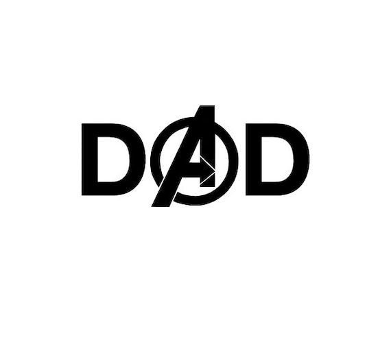 Dad Avengers Logo SVG Marvel | Etsy