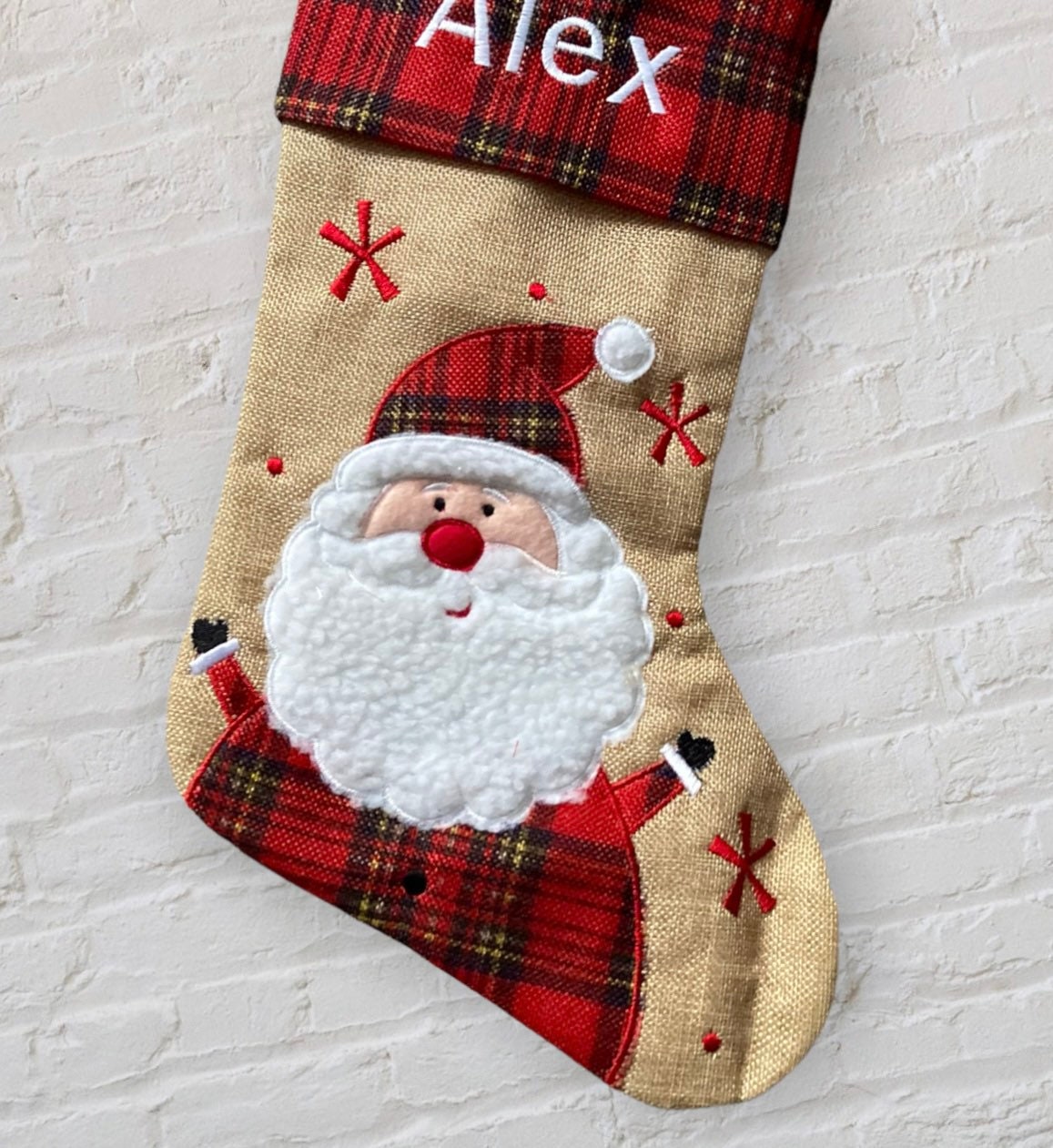 Personalized Santa Stocking - Santa Stocking - Personalized Christmas ...