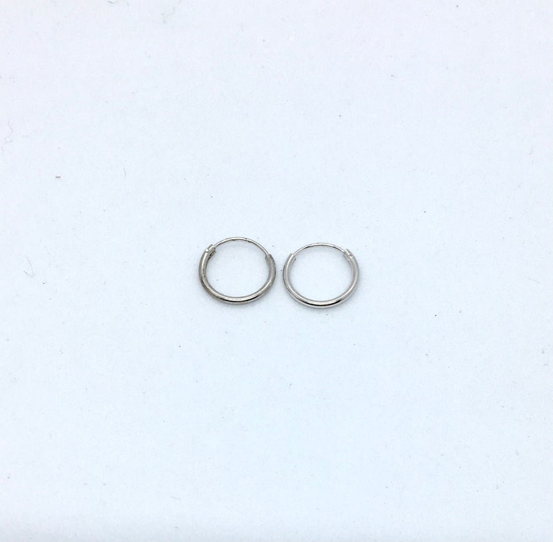 A Pair of Small 10mm Sleepers in Sterling Silver Yellow Gold - Etsy
