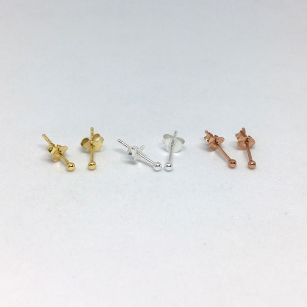 2mm Stud Earrings - Etsy