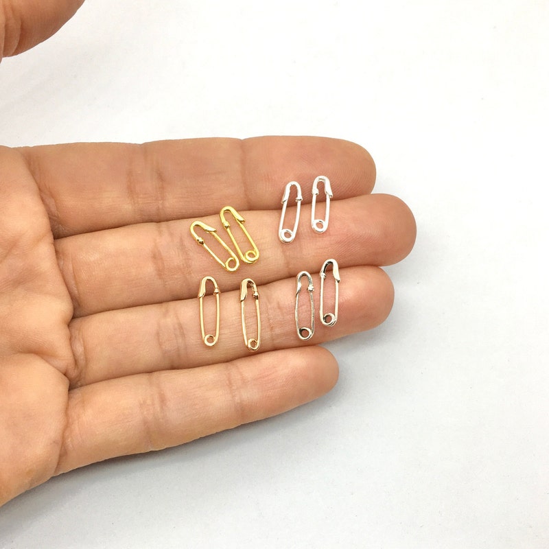 Safety Pin Hoop Earrings - Etsy