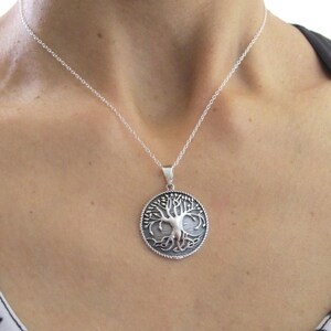 Etched TREE of LIFE With Roots Sterling Silver Pendant and Necklace ...