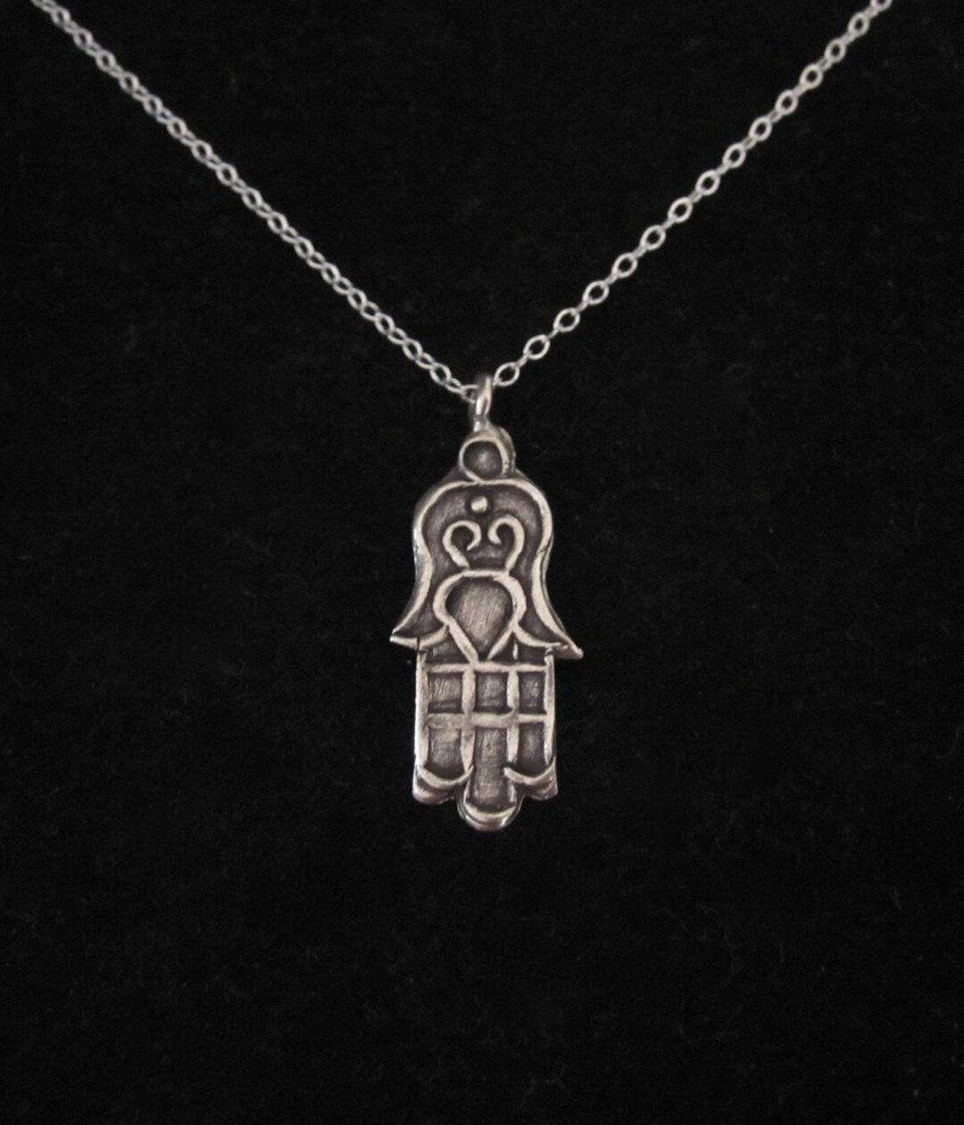 FATIMA/HAMSA HAND Sterling Silver Pendant With Necklace Chain ...