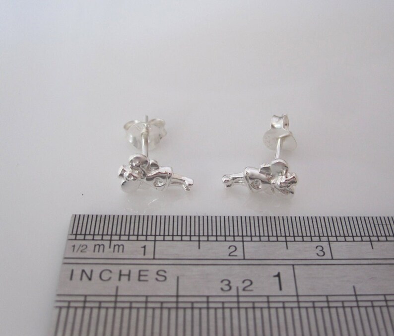 A Pair of FAIRY Girl Sterling Silver Stud Earrings Girls - Etsy
