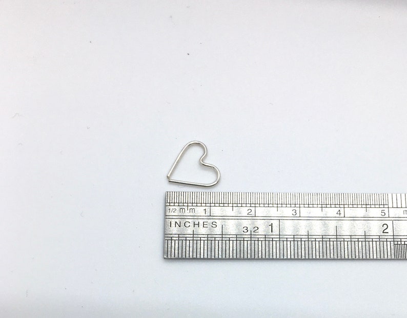 Single or a pair of small 12mm HEART sterling silver or yellow | Etsy