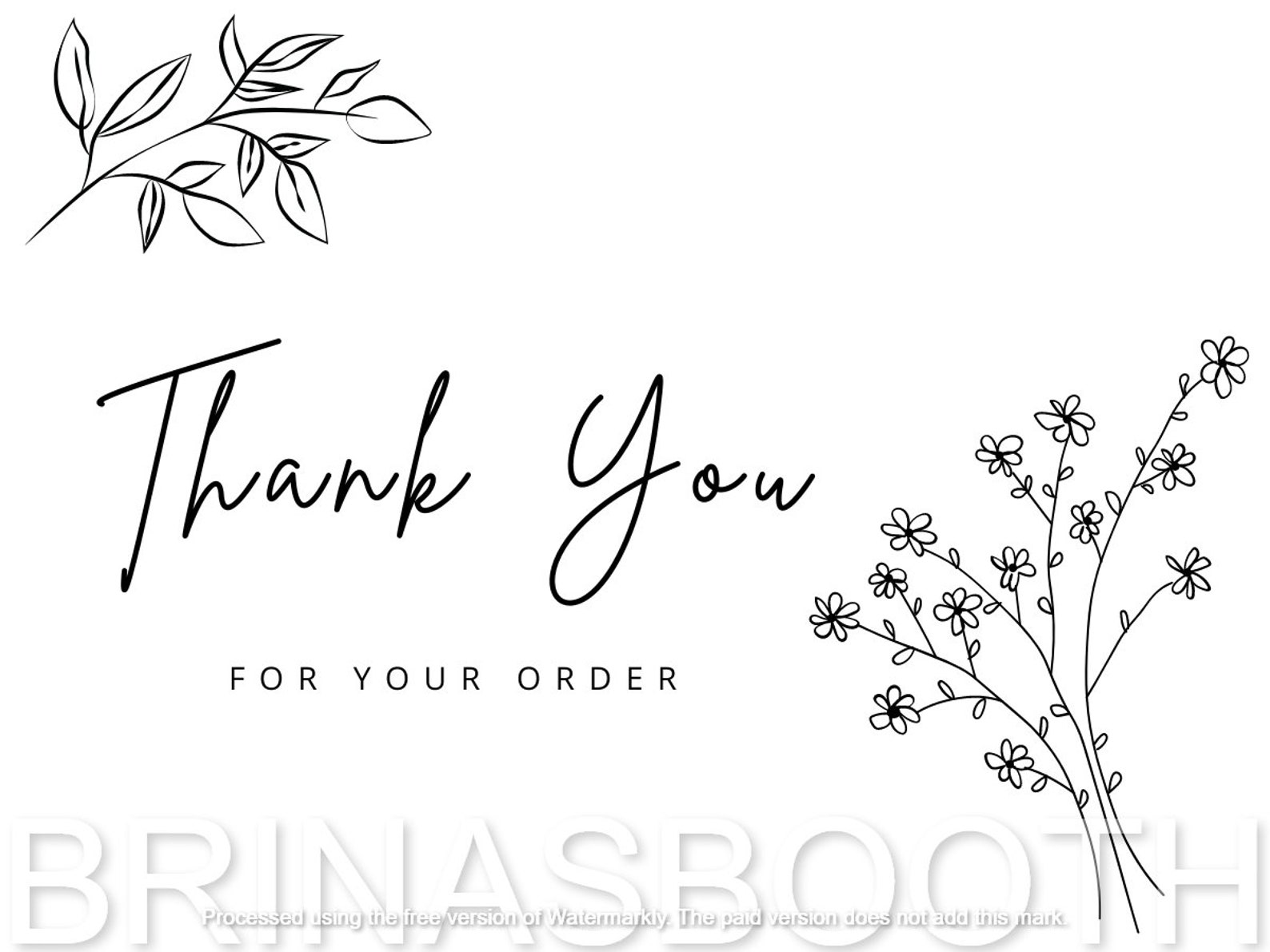 Thank You for Your Order Printable Cards - Etsy