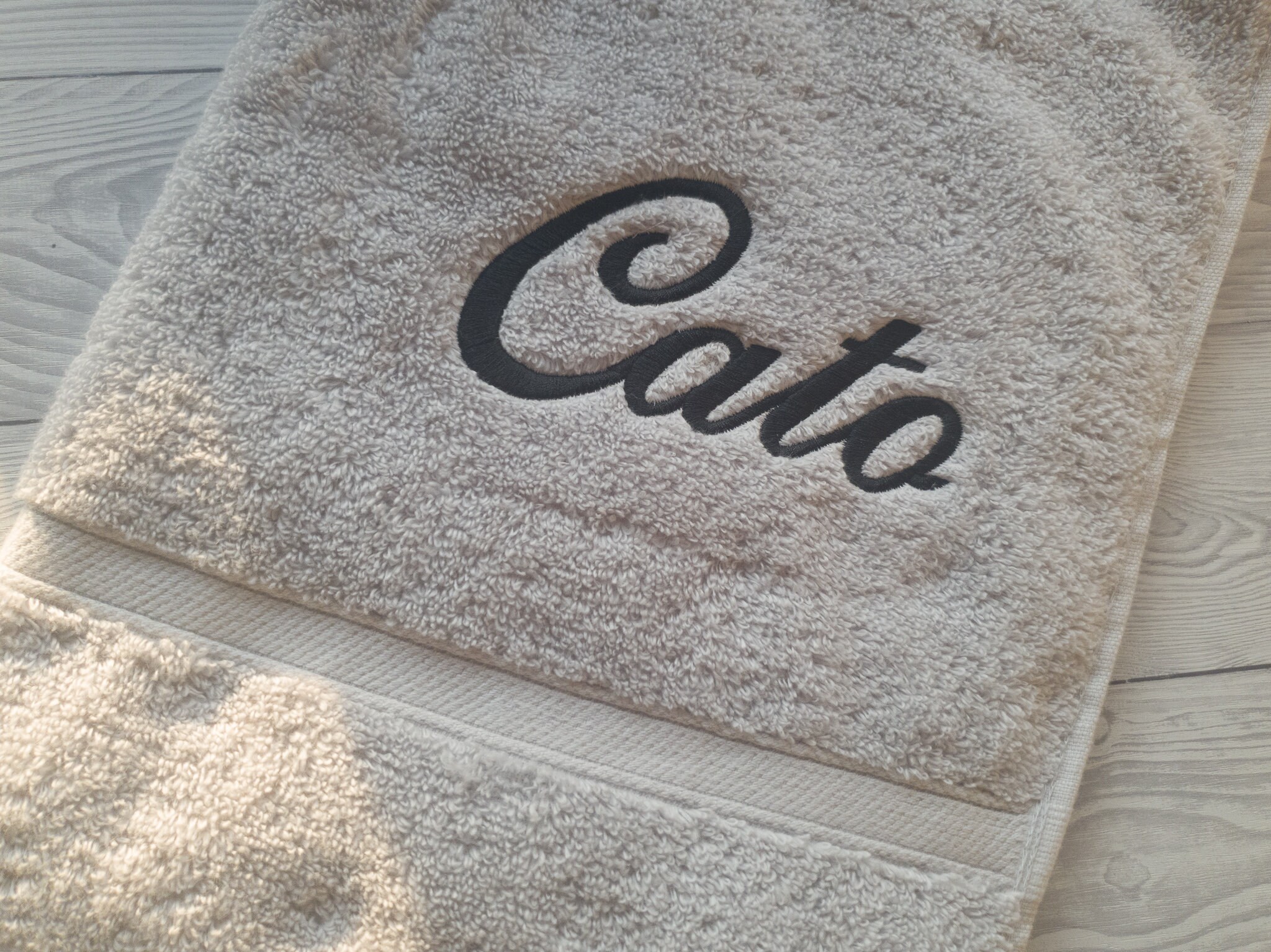 Personalised Embroidered Towel With Single Name Home Gift - Etsy UK