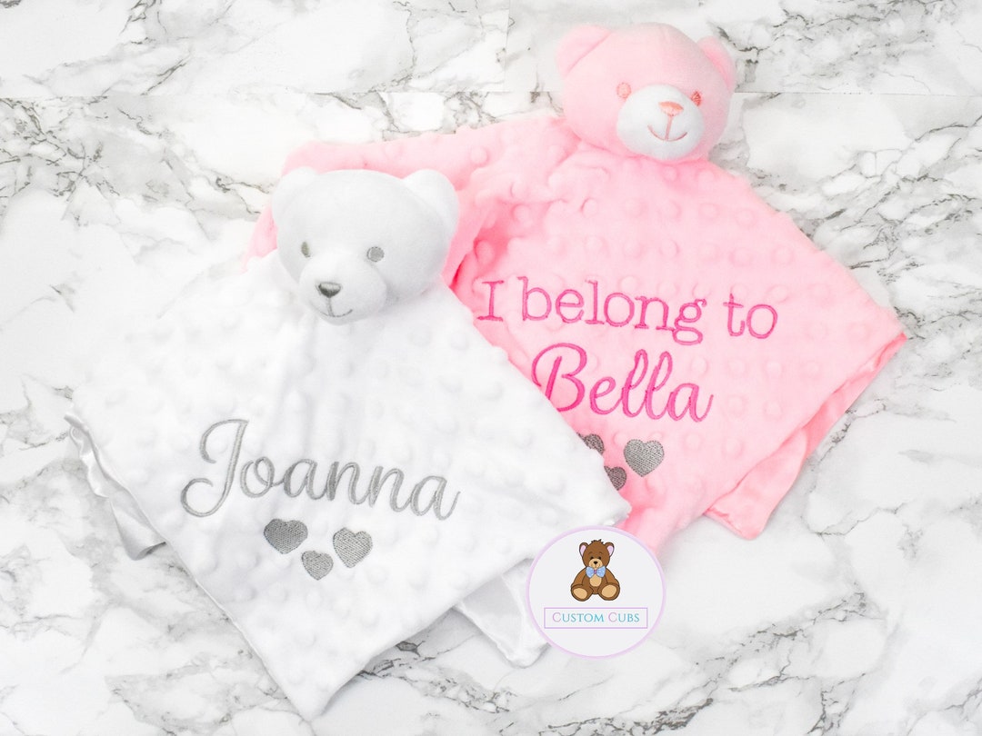 Personalised Baby Comforter, Teddy Bear Comforter, Baby Bunny Comforter ...