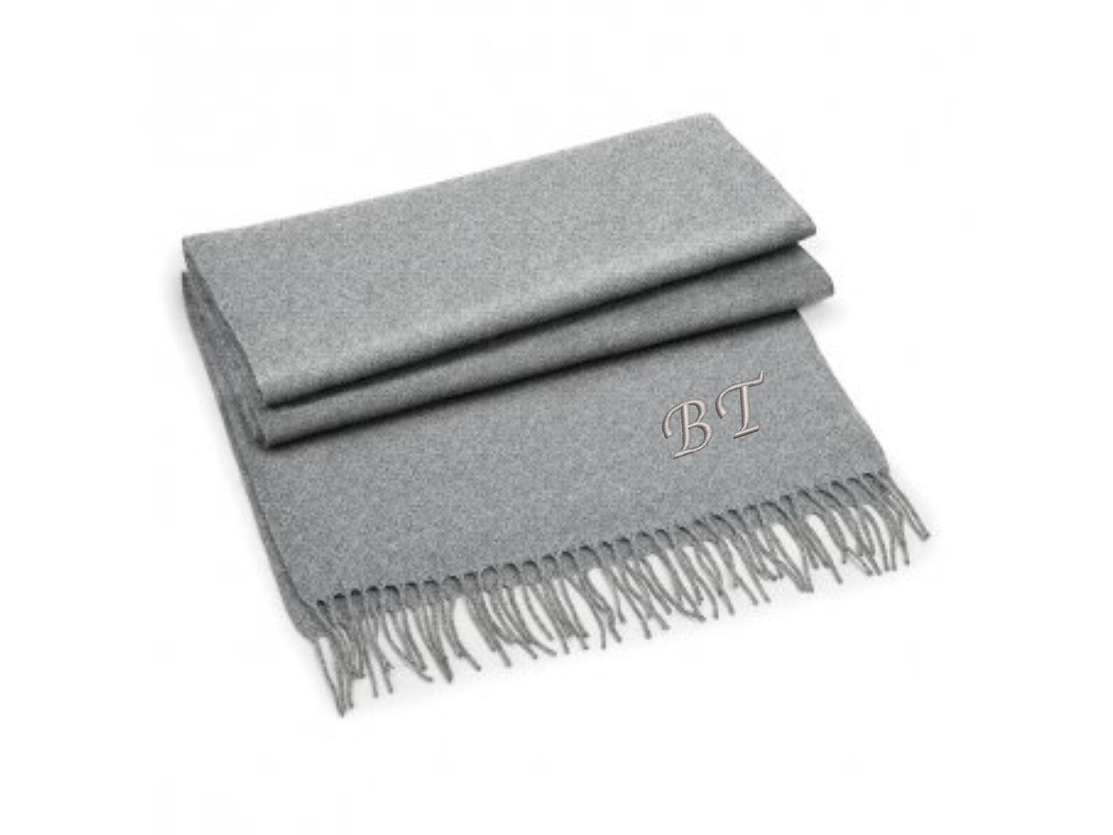 Embroidered Personalised Scarf With Initial or Name Monogram - Etsy UK