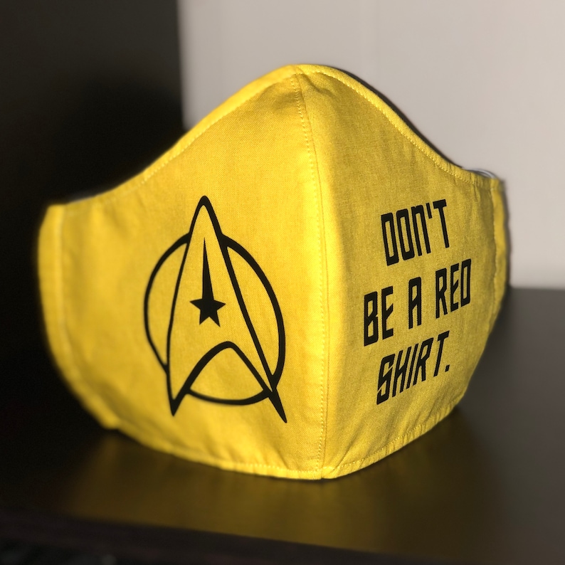 Star Trek-Inspired Cotton Face Mask w/ Filter Pocket & | Etsy