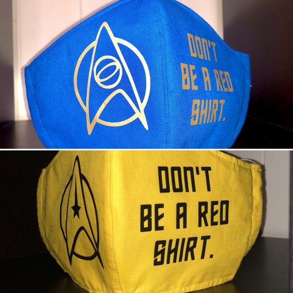 Star Trek-Inspired Cotton Face Mask w/ Filter Pocket & | Etsy