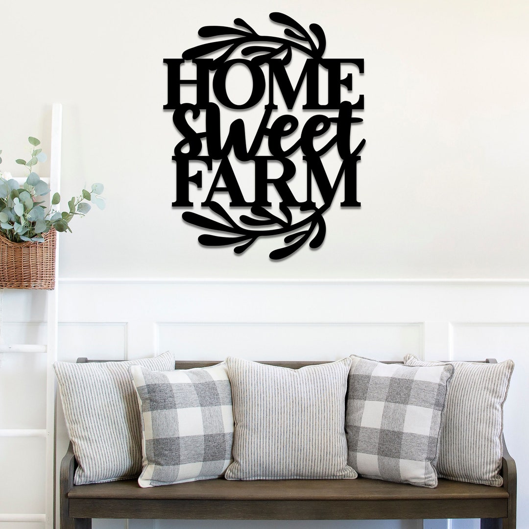 Home Sweet Farm Sign | Metal Farm Sign | Ranch Sign | Barn Metal Sign ...