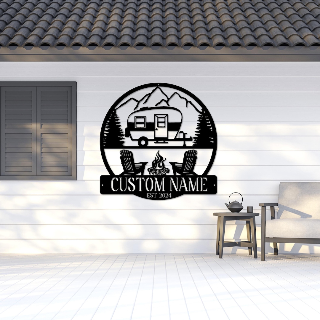 Personalized Custom Metal Campfire Sign Outdoor Camping Decor Custom ...