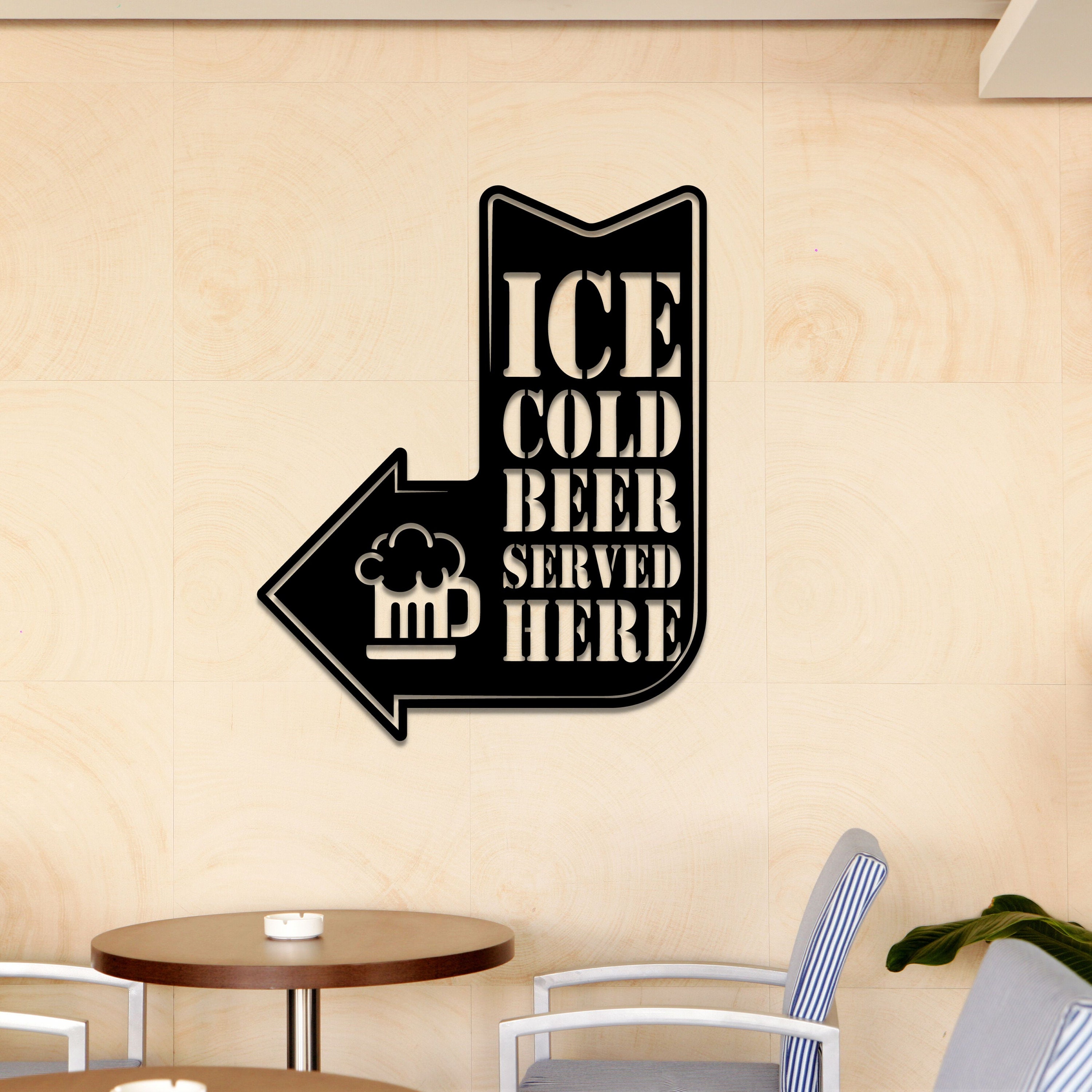 Ice Cold Beer Metal Sign | Pub Sign | Home Bar Sign | Cheers and Beers ...