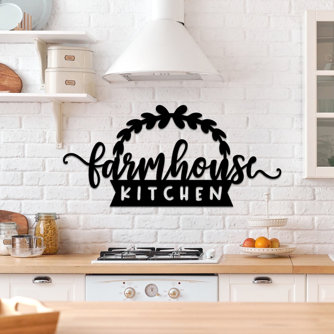 Farmhouse Kitchen Metal Sign | Large Kitchen Sign | Metal Kitchen Sign ...