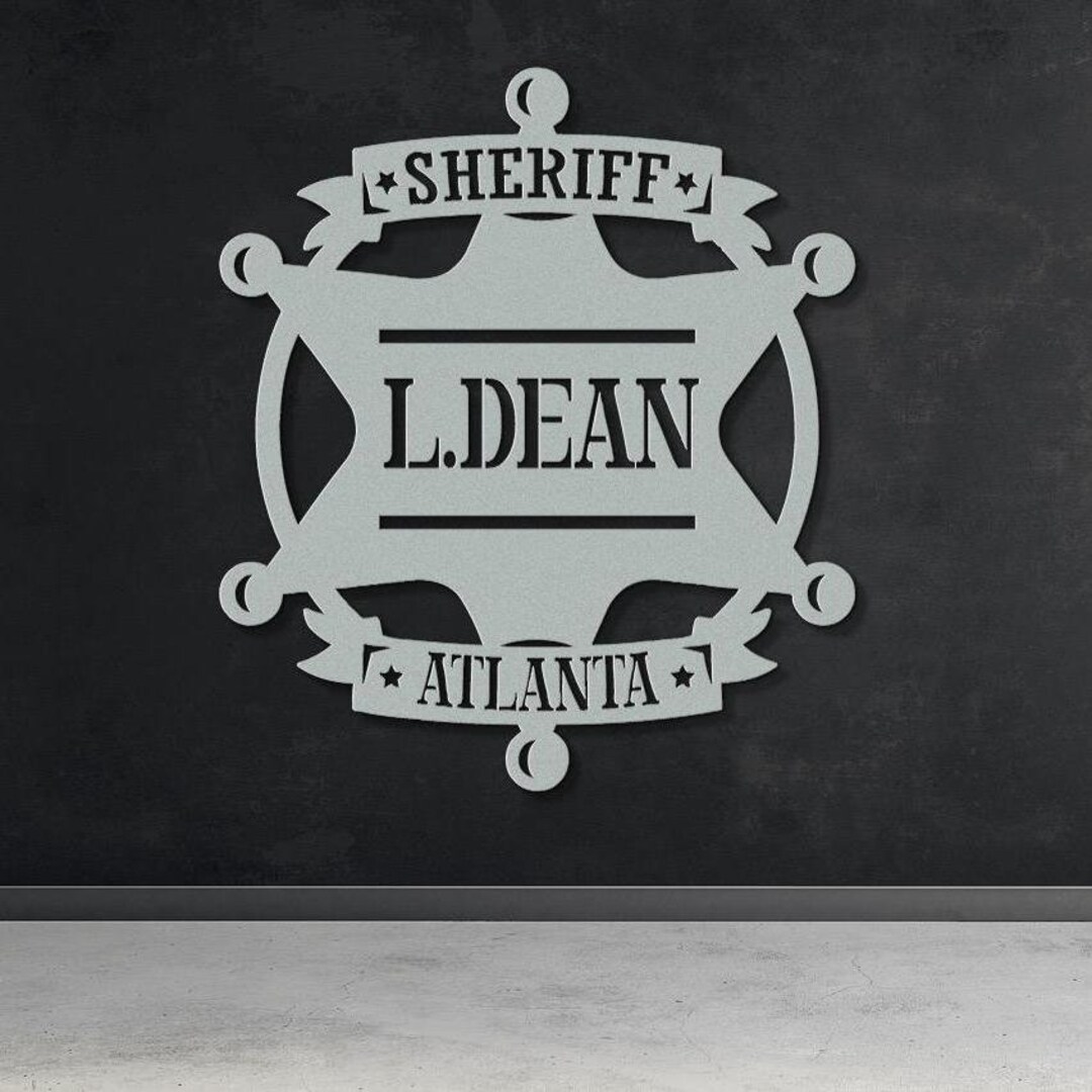 Custom Sheriff Badge Metal Sign Personalized Law Enforcement Decor ...