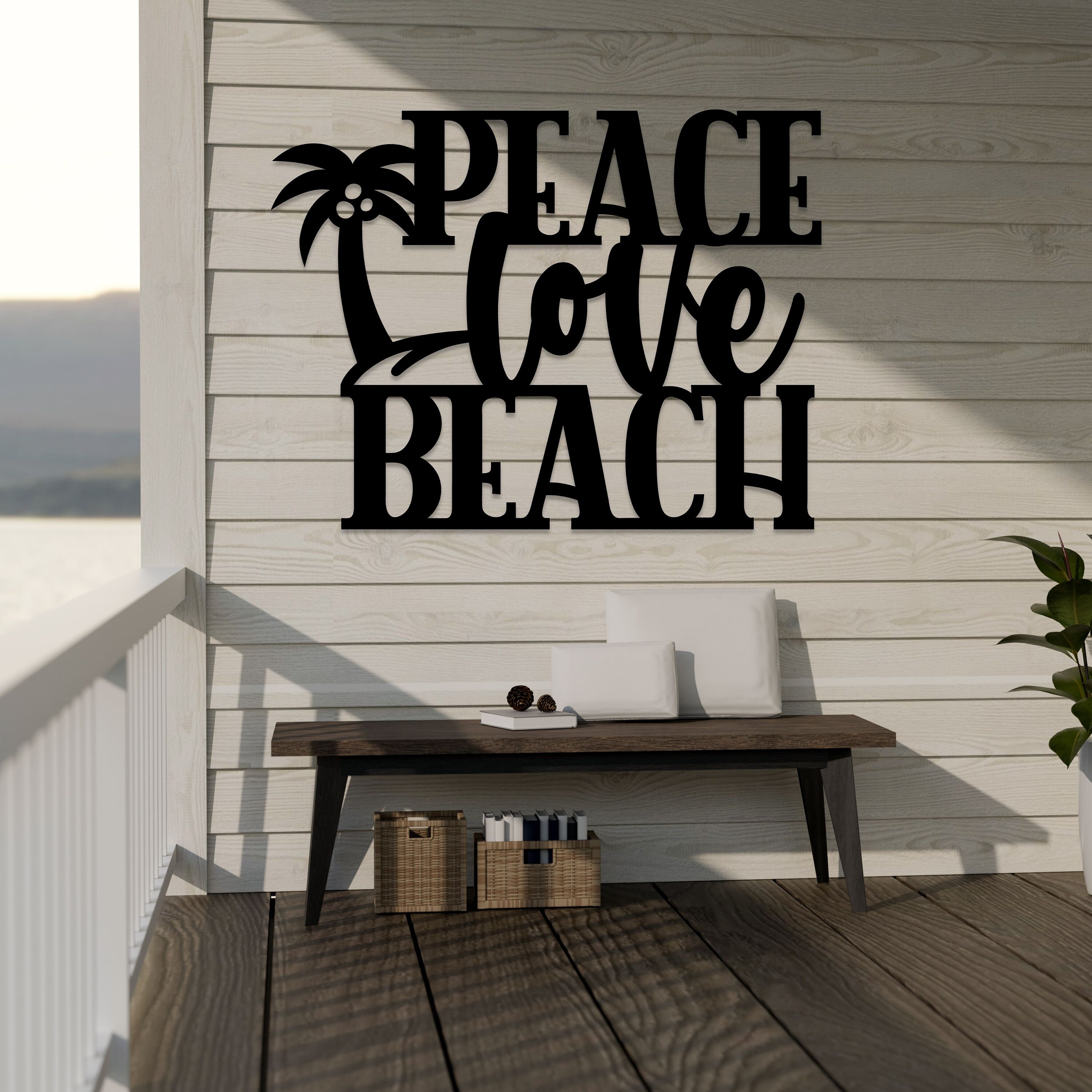 Beach House Sign Beach Metal Sign Beach Metal Wall Art Ocean Metal Art ...
