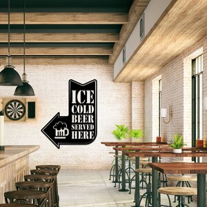 Ice Cold Beer Metal Sign | Pub Sign | Home Bar Sign | Cheers and Beers ...