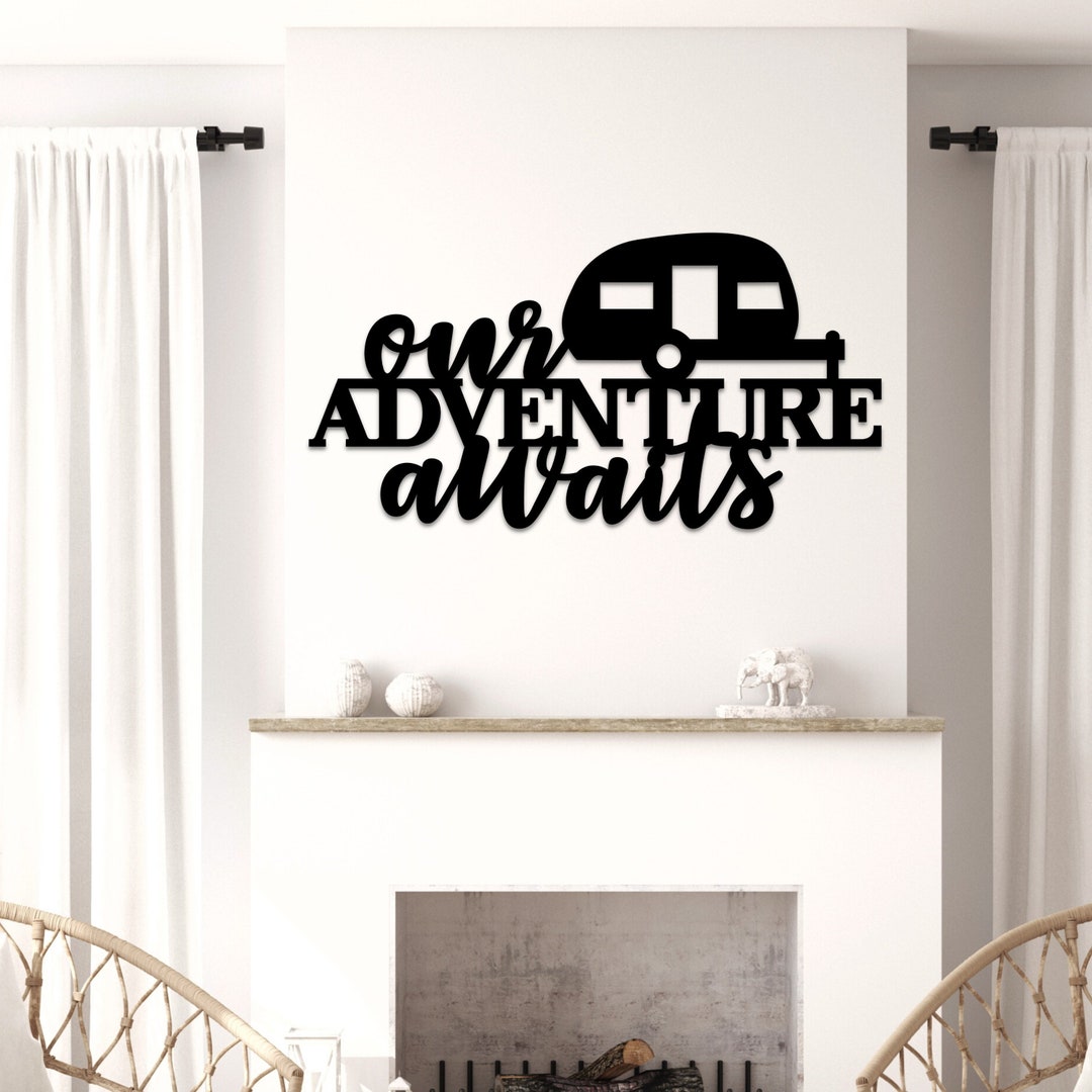 Our Adventure Awaits | Adventure Sign | Cottage Decor | Metal Sign ...
