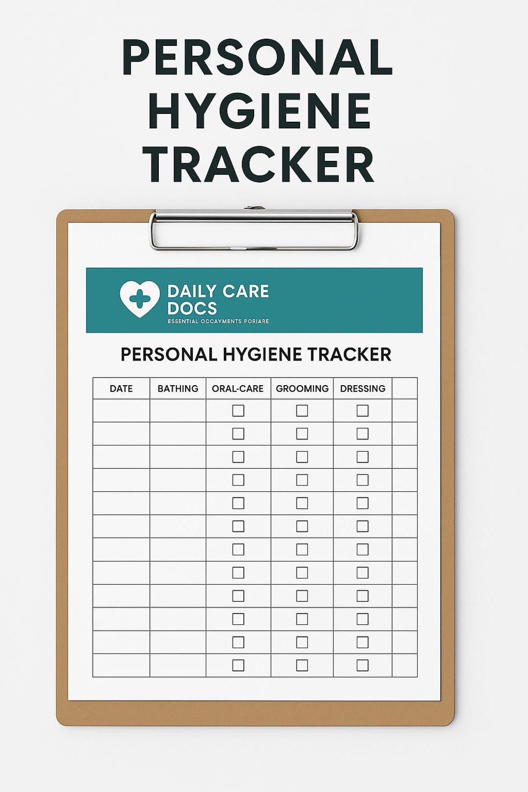 Personal Hygiene Tracker – Printable Care Checklist for Elderly - Etsy