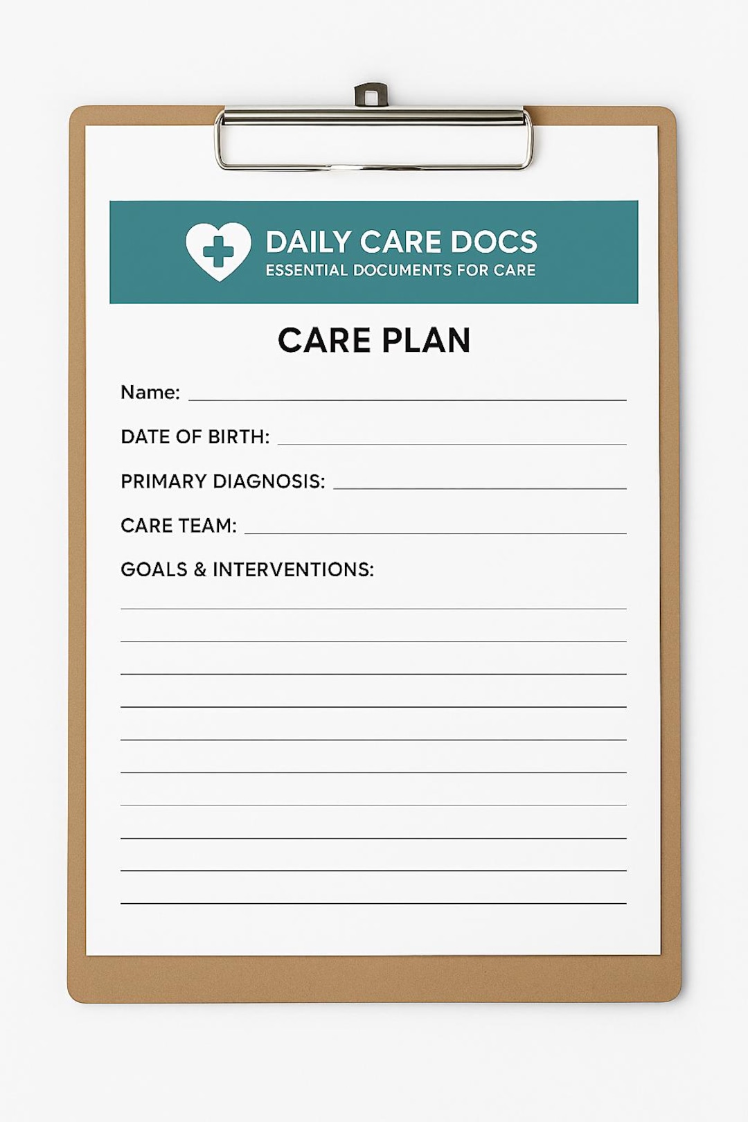 Weekly Care Plan – Printable Schedule for Caregivers - Etsy