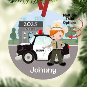 Kids Sheriff Christmas Ornaments Personalized Sheriff Ornament ...