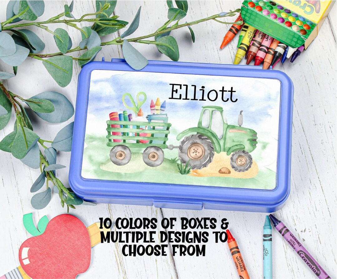 Personalized School Supplies Farm Pencil Box Kids Personalized Pencil ...