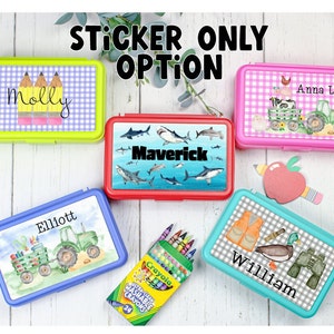 Personalized Pencil Box Labels School Supplies Decal Kids Pencil Box ...