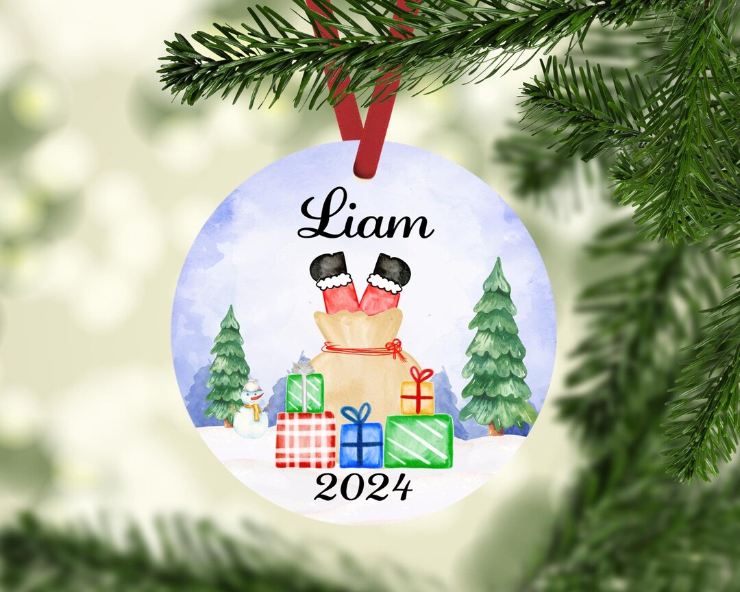 Santa Personalized Christmas Ornaments Personalized Santa Ornament Kids ...