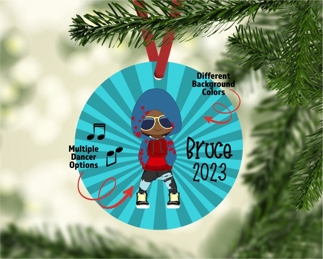 Personalized Hip Hop Dance Christmas Ornaments Personalized Dance ...