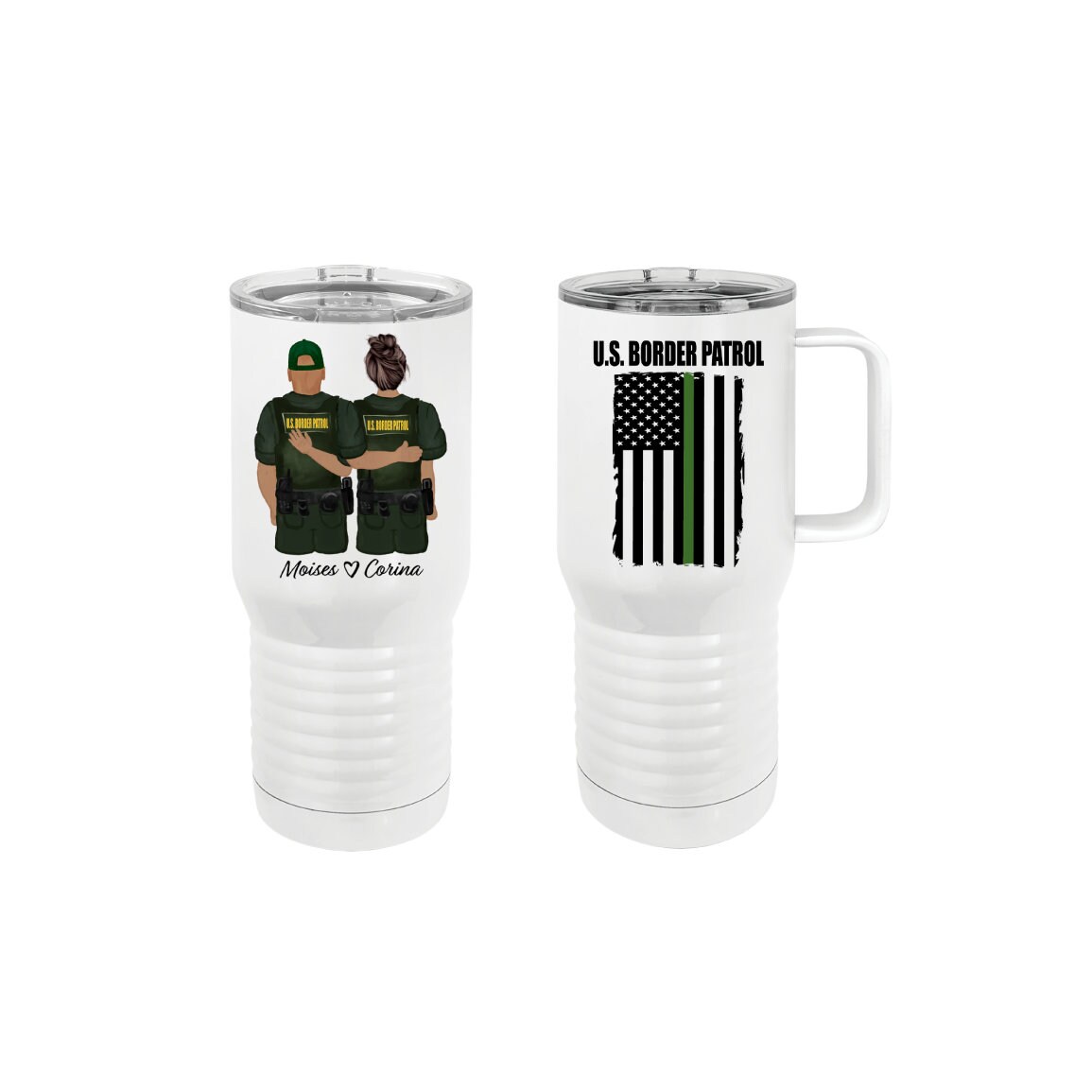 Border Patrol Gifts Police Officer Tumbler Personalized Police Gifts ...