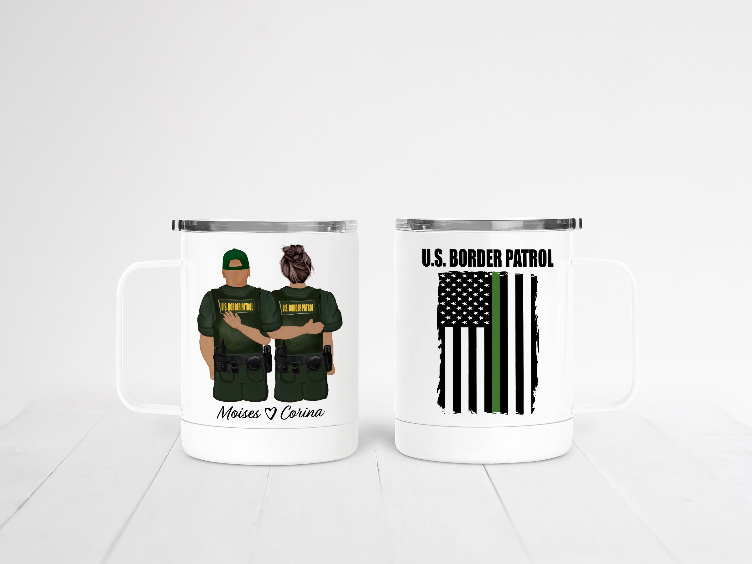 Border Patrol Gifts Police Officer Tumbler Personalized Police Gifts ...