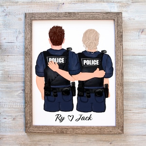 Police Officer Gifts Custom Police Wall Art Best Friend Gift for Her ...