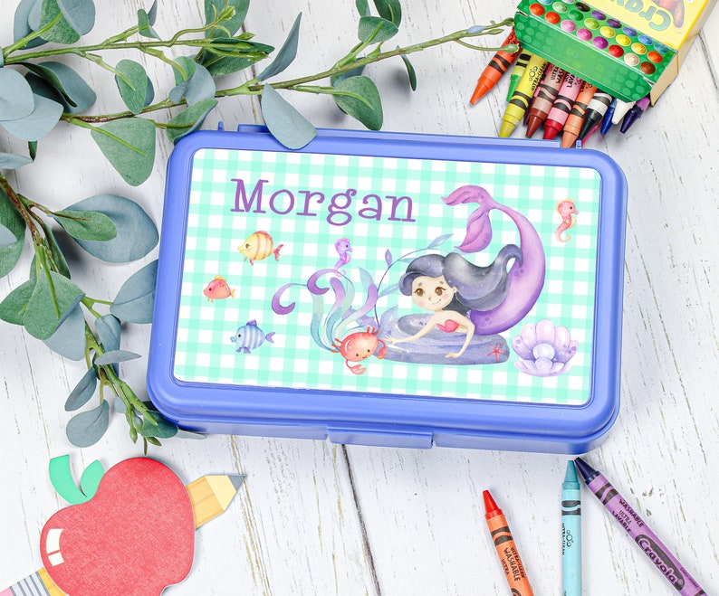 Mermaid Pencil Box | Personalized School Supplies | Back to School ...