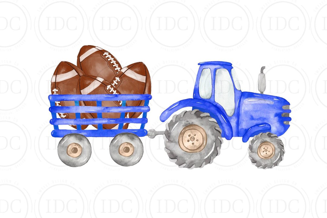 Football Tractor PNG Sport Tractor PNG Fall Tractor PNG Blue Tractor ...