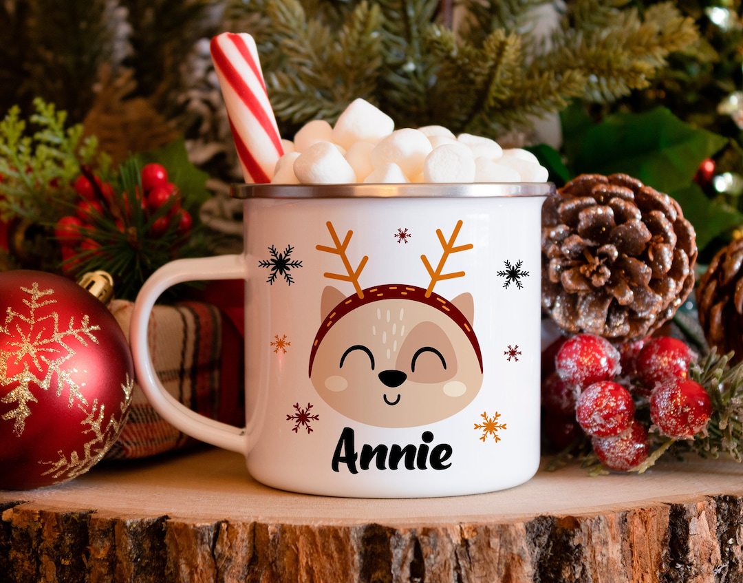 Cat Mug Hot Chocolate Mug Kid Christmas Mug Kids Mug Christmas Eve Box ...