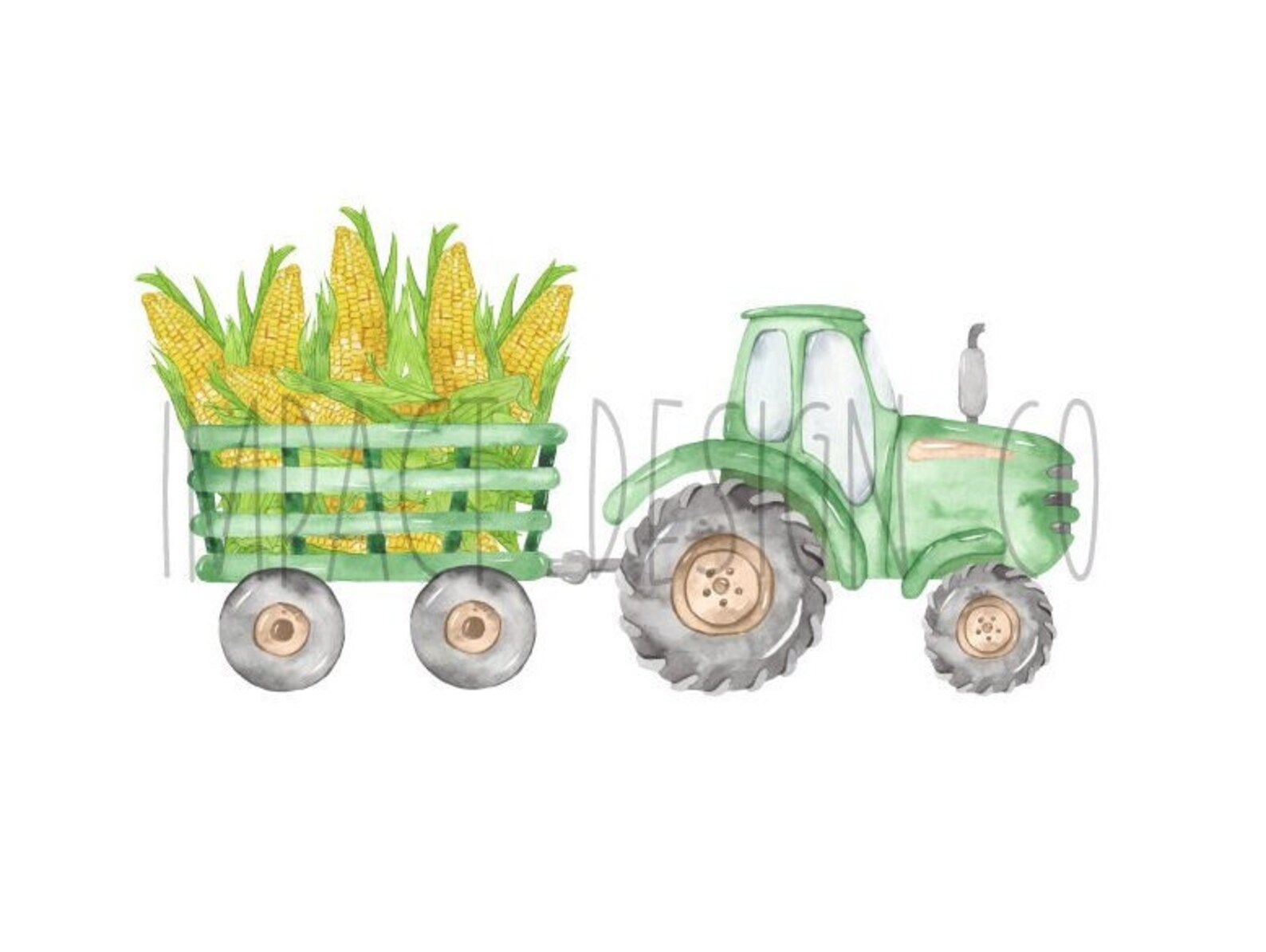 Fall Thanksgiving Tractor PNG Kids Fall Tractor PNG Fall Kids PNG Corn ...