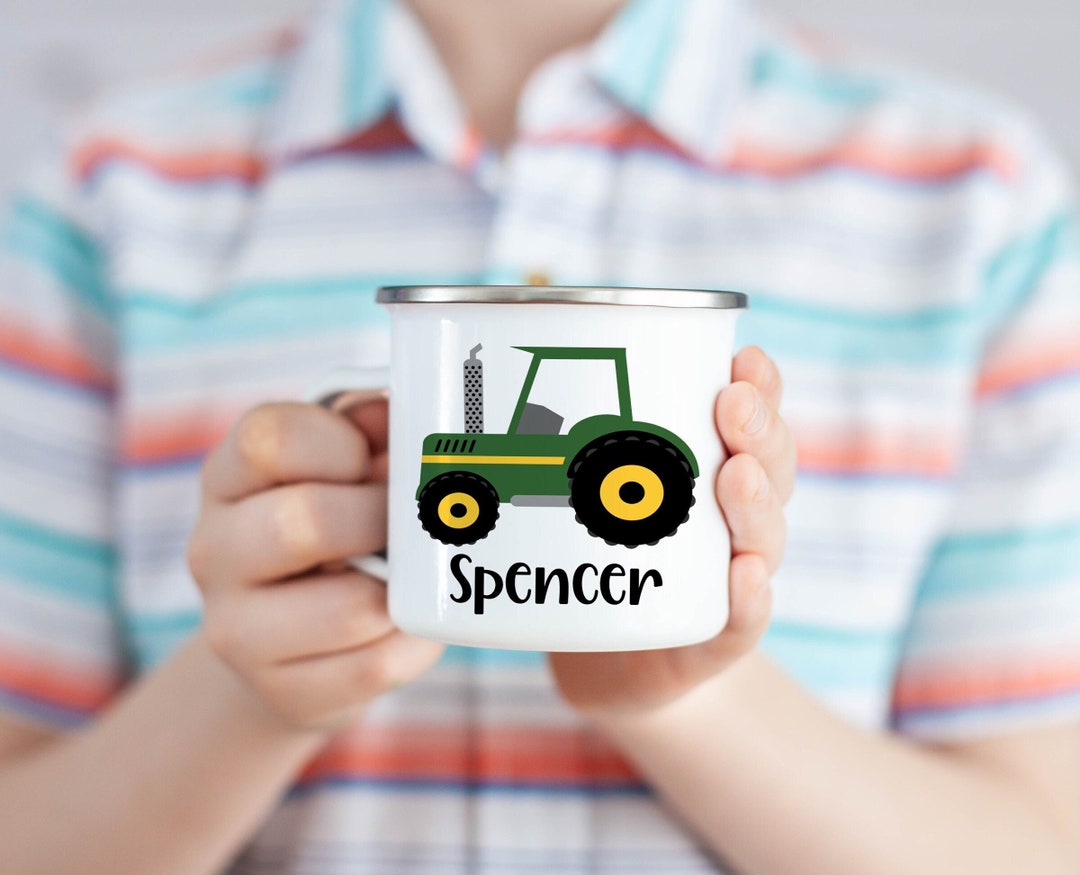 Tractor Mug Personalized Gift for Kids Farm Birthday Gift for Kids ...