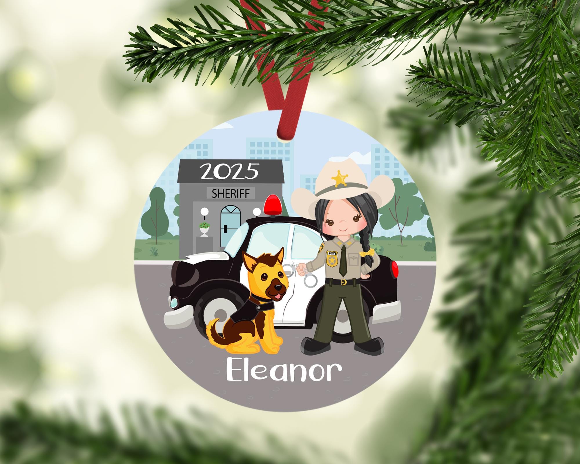 Kids Sheriff Christmas Ornaments Personalized Sheriff Ornament ...