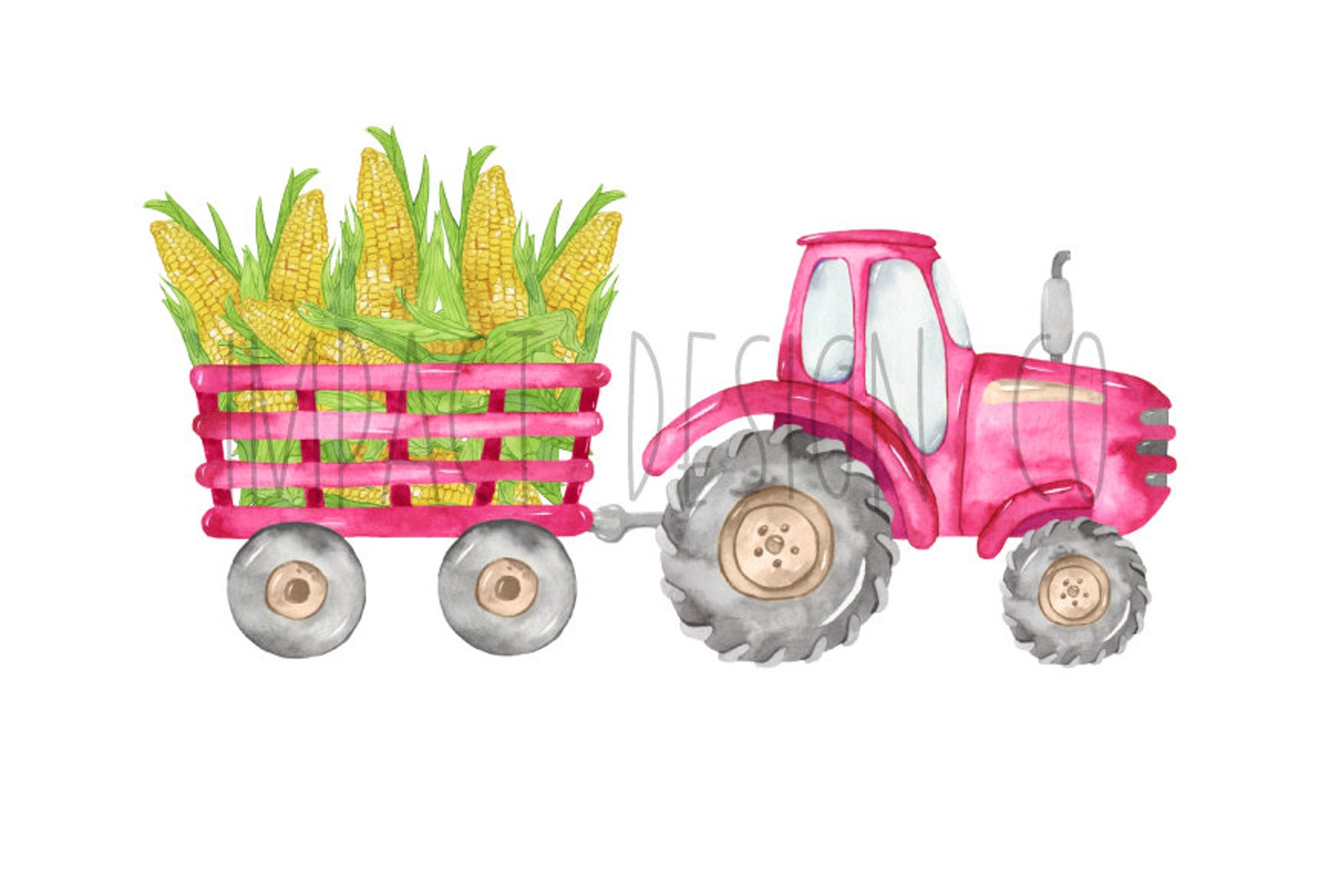 Fall Thanksgiving Tractor PNG Kids Fall Tractor PNG Fall Kids PNG Corn ...