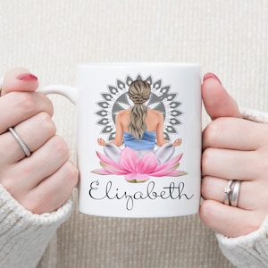Personalized Yoga Teacher Gift for Her Motivational Mug Personalized ...
