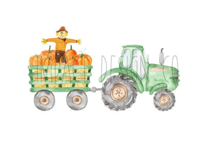 Fall Thanksgiving Tractor PNG Kids Fall Tractor PNG Fall Kids PNG ...