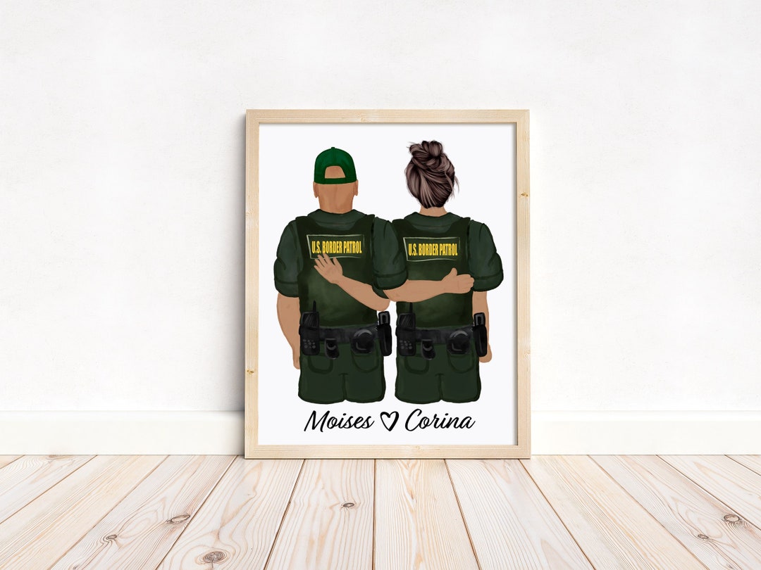 Border Patrol Gifts Couples Custom Print Police Officer Gifts Border ...