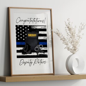 Police Officer Gifts Graduation Gift for Him Personalized Wall Art for ...