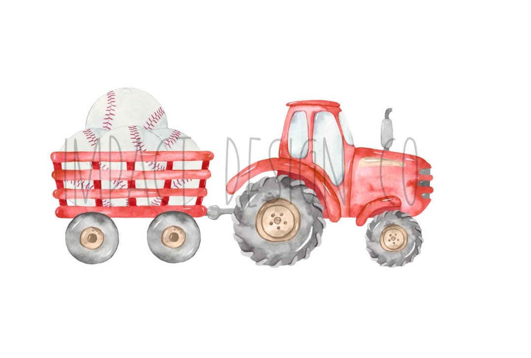 Sport Tractor PNG Baseball Tractor PNG Red Tractor PNG Birthday Tractor ...