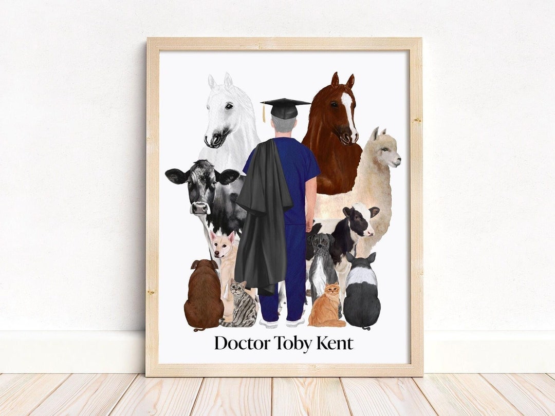 Veterinary Graduation Gift Custom Veterinary Prints Personalized ...
