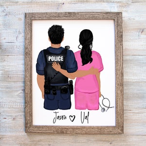 Personalized Police Officer Gifts Nurse Gifts Wall Art Police Prints ...