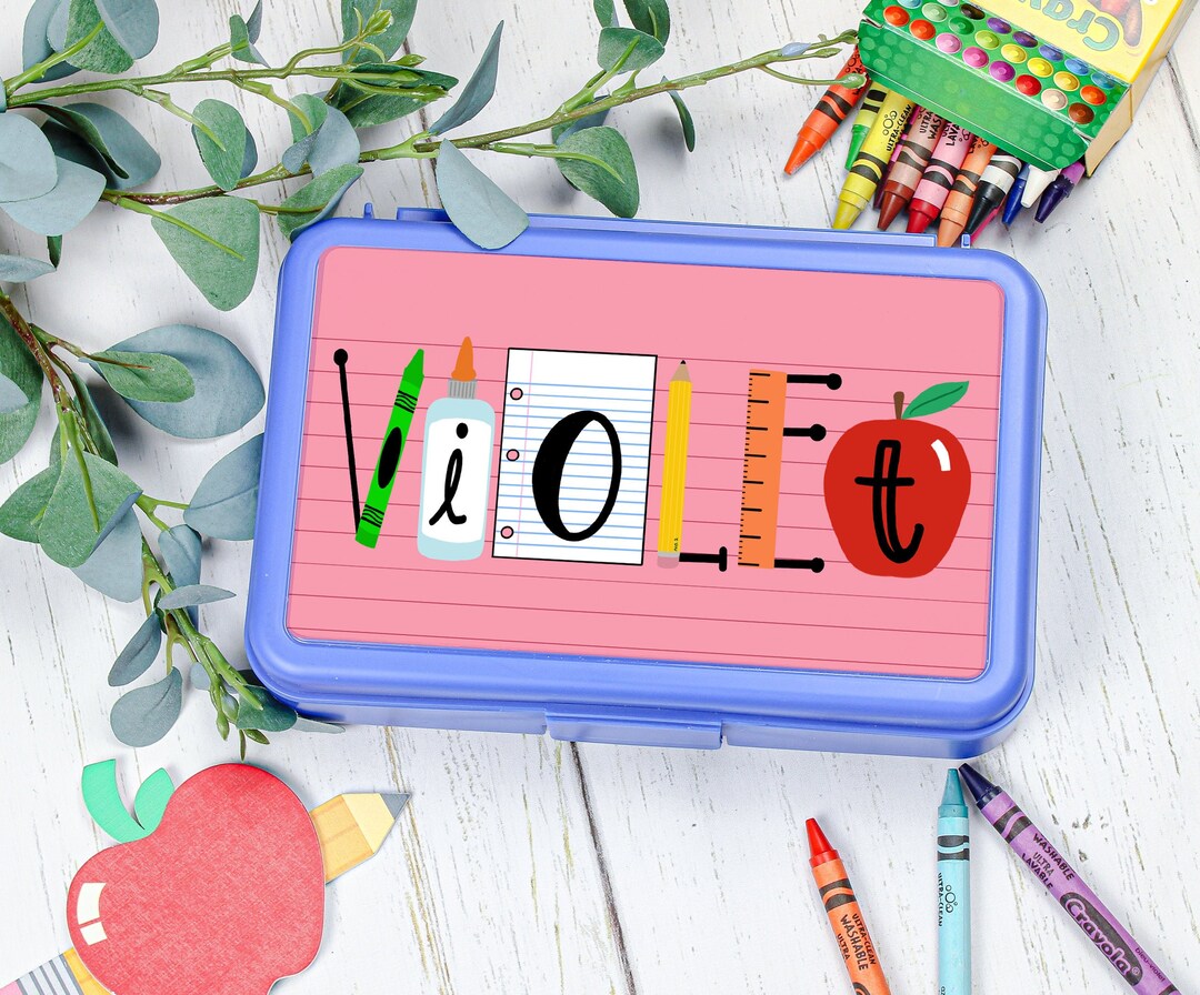 Kids Personalized Pencil Box Personalized School Supplies Personalized ...